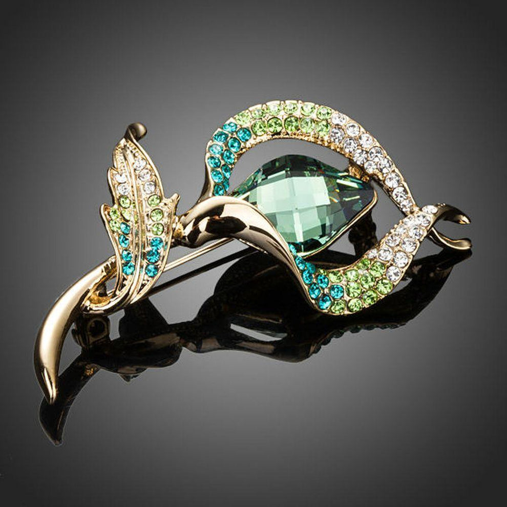 Unique Three Leaves Flower Pin Brooch – KHAISTA